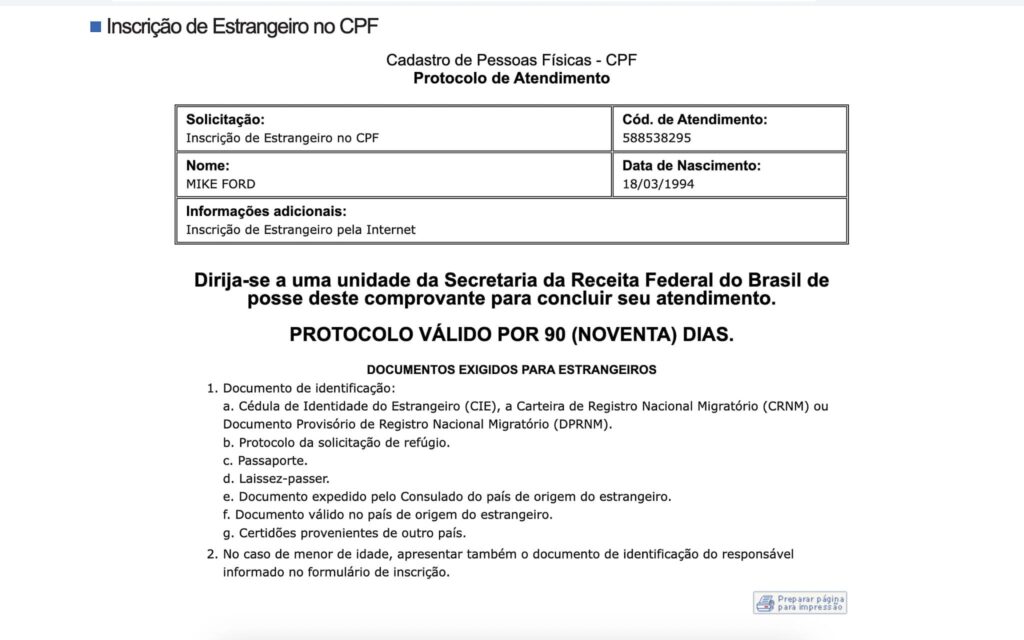 Como Obtener CPF Brasilero Como Extrajero – Simple y Rapido